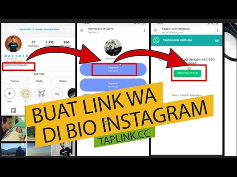 Cara Buat Link Whatsapp di Taplink Bio Profil Instagram - YouTube