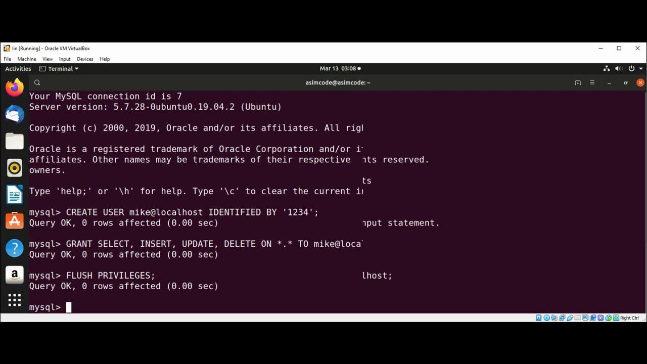 How To Create a New User and Grant Permissions in MySQL - YouTube