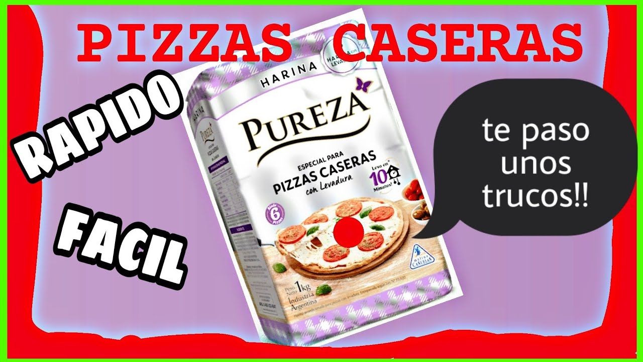 como hacer PIZZA casera PASO A PASO con harina PUREZA!!!👍👍👍👌 - YouTube