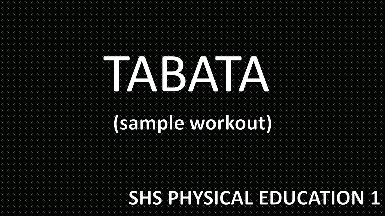TABATA (sample workout) 4 MINUTES #PHYSICAL EDUCATION 1 # ...