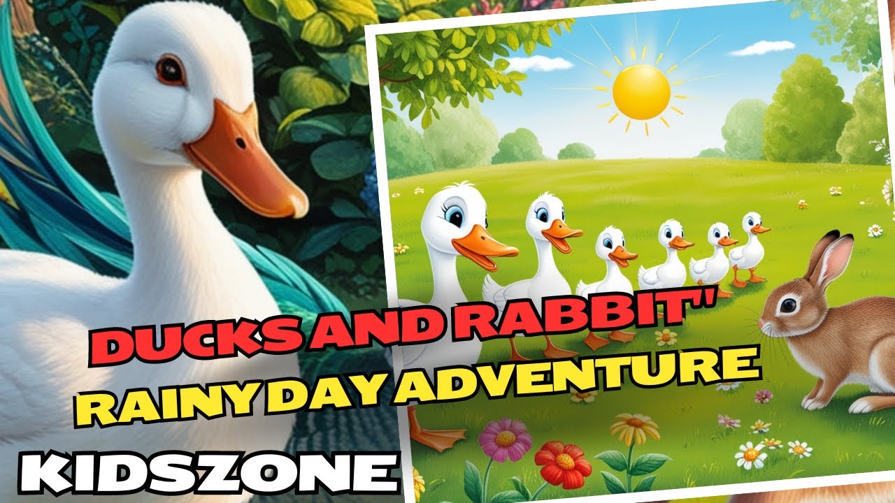 The Rainy Day Adventure: Ducks and the Rabbit,cartoon ,cartoons for ...