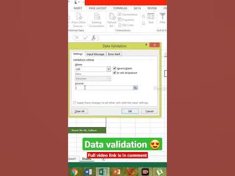 Data Validation #excel #exceltips #exceltricks #viral #exceltutorial #youtubeshorts #shorts # ...
