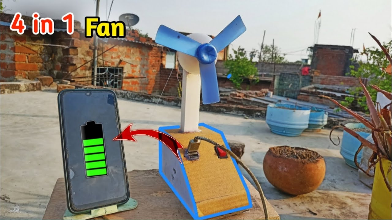 How To Make Rechargeable Fan 4 in 1 Fan || From DC using Fan ...