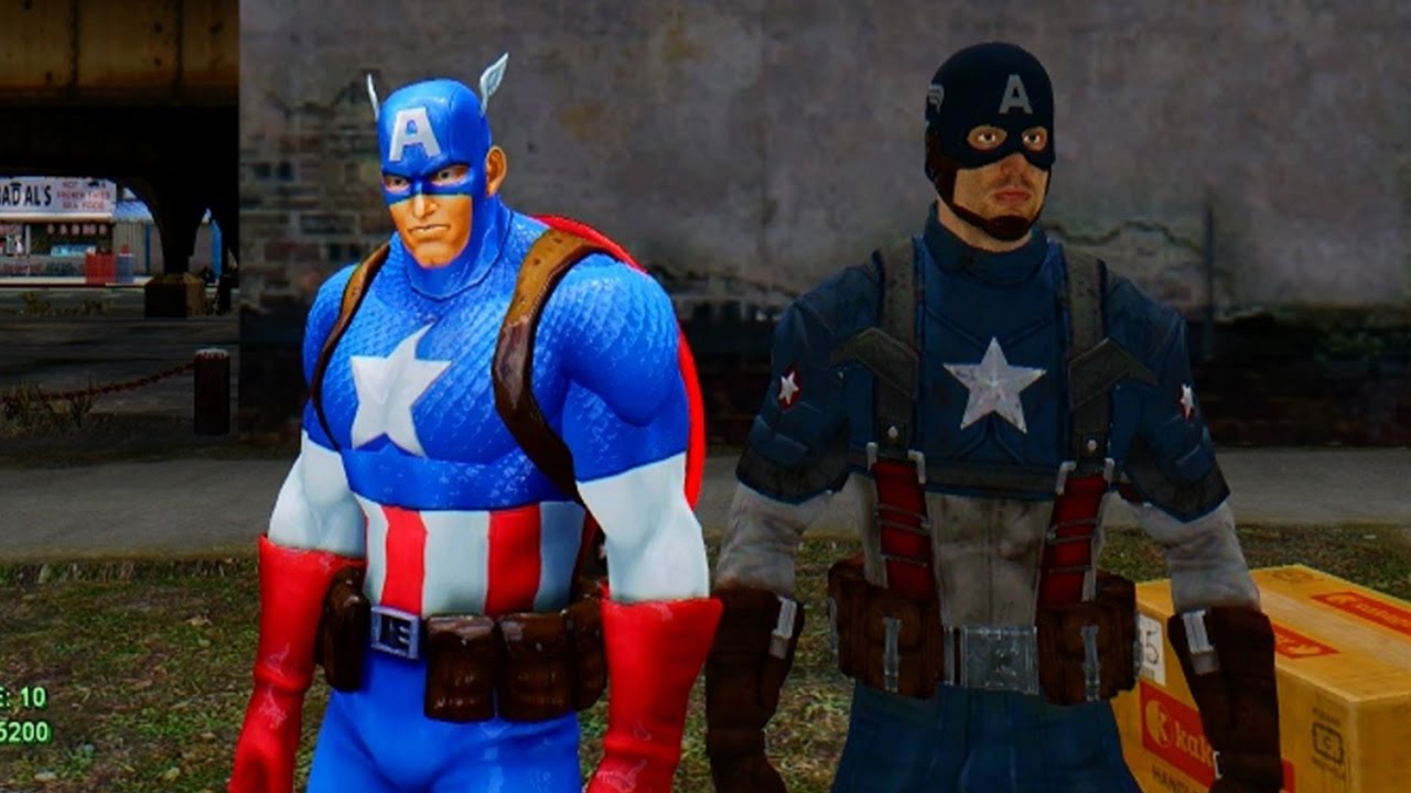 Old Captain America vs New Captain America - GTA IV MOD'S - YouTube