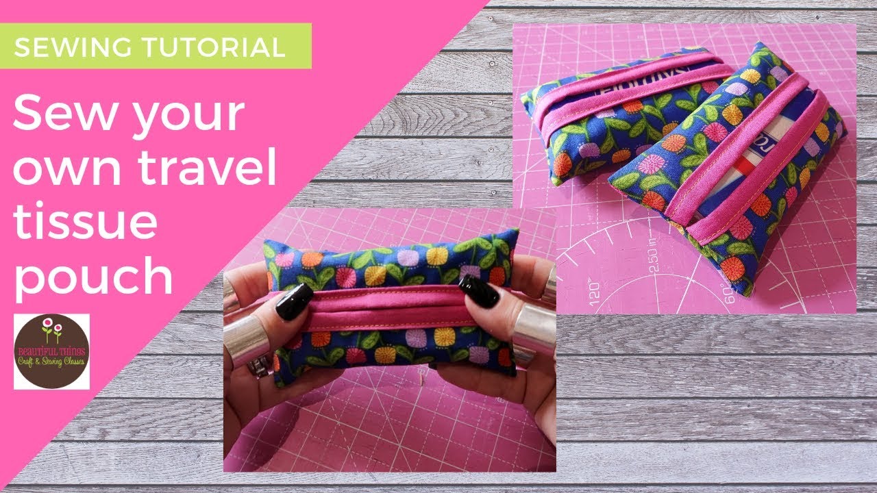 How to sew a pocket tissue pouch | Perfect handmade gifts | SEWING ...