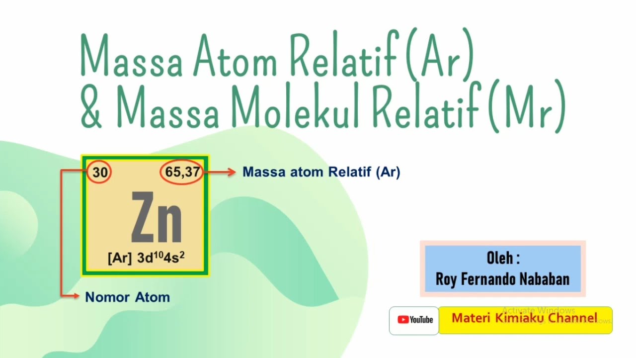 Massa Atom Relatif (Ar) & Massa Molekul Relatif (Mr) - YouTube