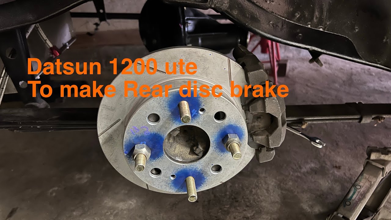 Datsun 1200 ute installs rear disc brakes from drum brake. No.1 first ...