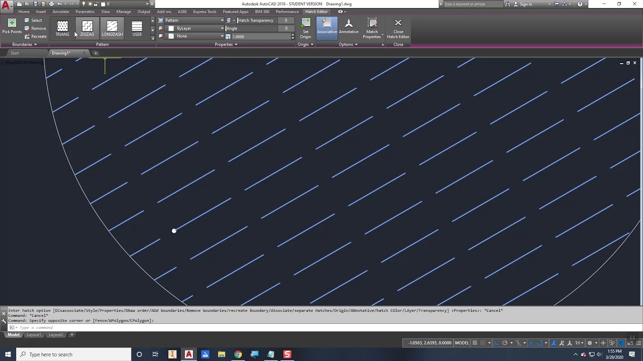 Simple Hatch Pattern - YouTube