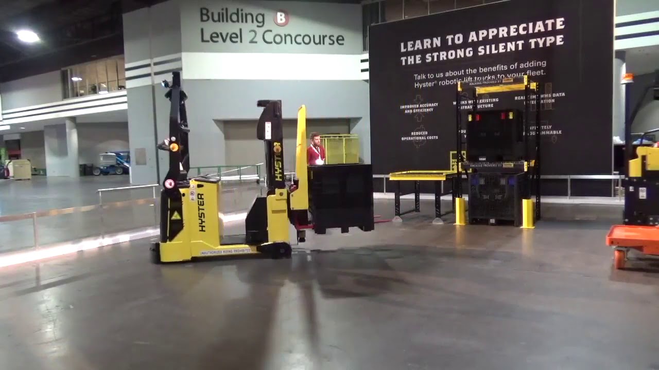 Hyster driven by BALYO @MODEX 2018 - YouTube