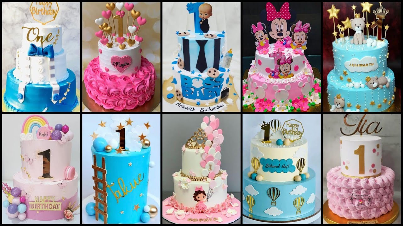 💯First Birthday Cake Ideas For Baby Girl & Boy/Birthday Cake/First ...