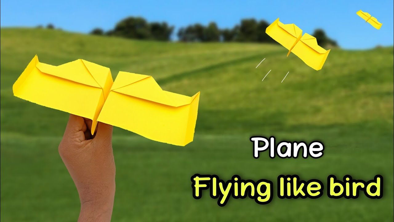 best flapping bird plane (flapping), a4 paper flying bird, how to make ...