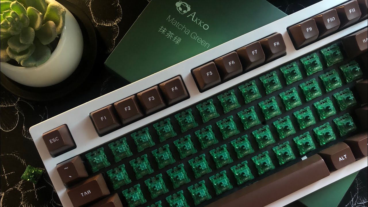 AKKO CS Switches Matcha Green | Sound Test | Tecware Phantom 87 - YouTube