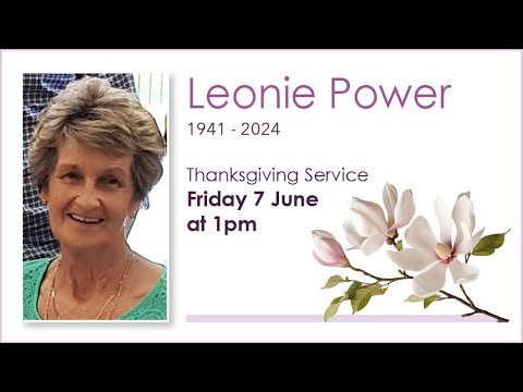 Leonie Power Thanksgiving Service - YouTube