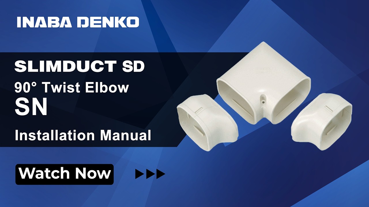 Twist elbow fitting Slimduct INABA DENKO - YouTube