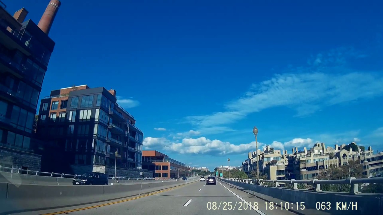 Driving Washington DC - Whitehurst Fwy in Georgetown - YouTube
