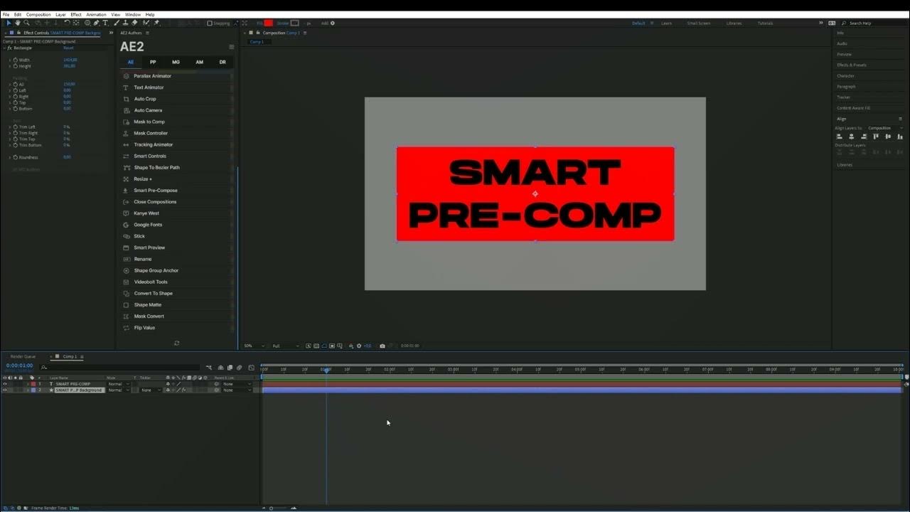 Smart Pre - Compose in After Effects | Extension AE2 - YouTube