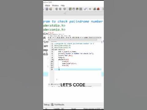 Checking palindrome number || C programming || #coding #viral - YouTube