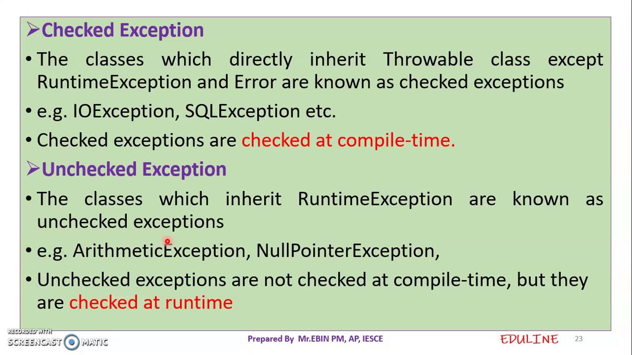 Java Module 3 Topic 4 Exception Handling Youtube