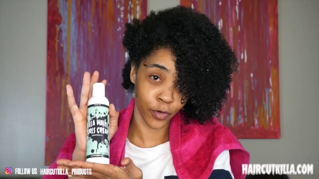 Natural Hair, using HAIRCUTKILLA...” Killa Waves and Curl Cream - YouTube