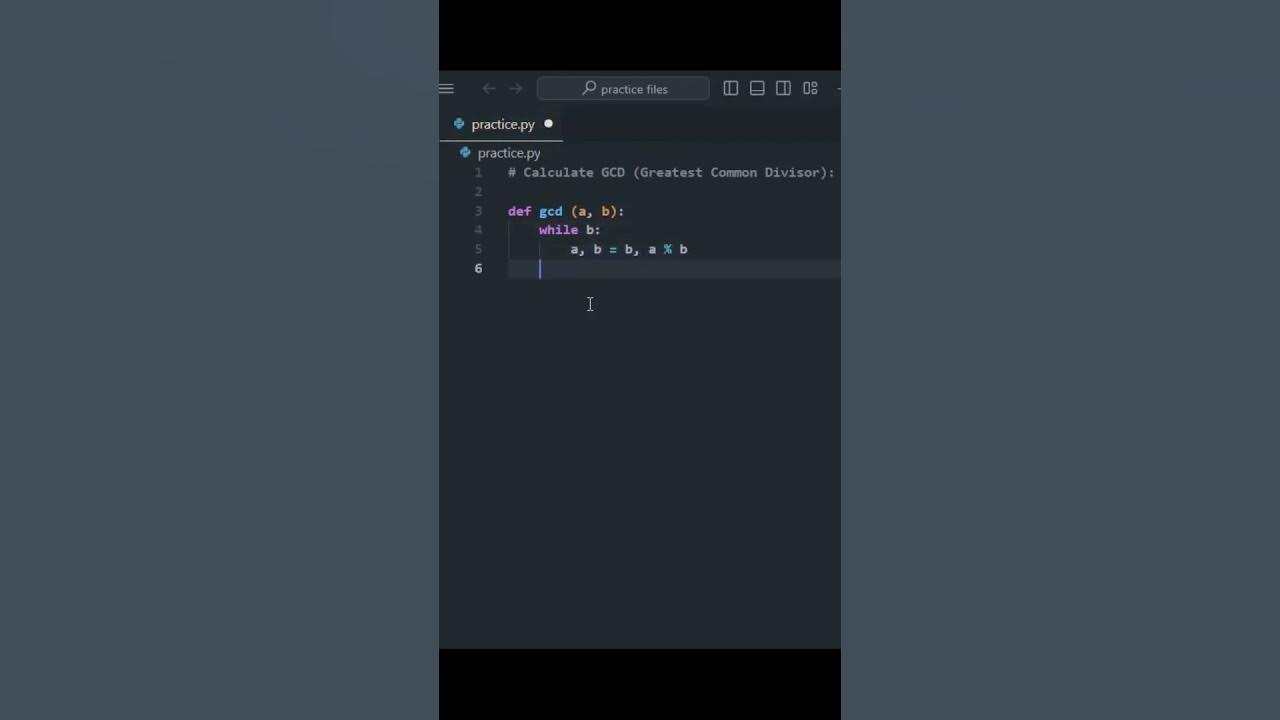 Calculate The Gcd Python Pythonprogrammingcodinglearnpython Pythonforbeginners Youtube