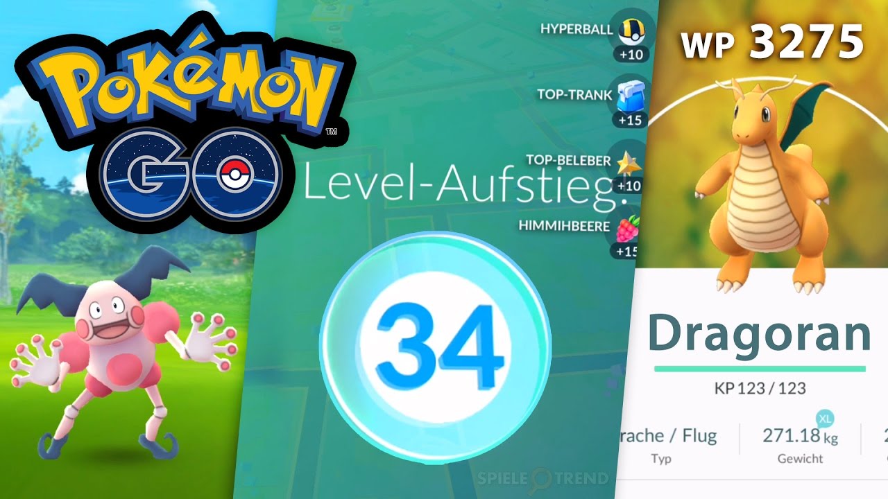 Level 34, 10000 Pokémon & WP 3275 Dragoran | Pokémon GO Deutsch #115 ...