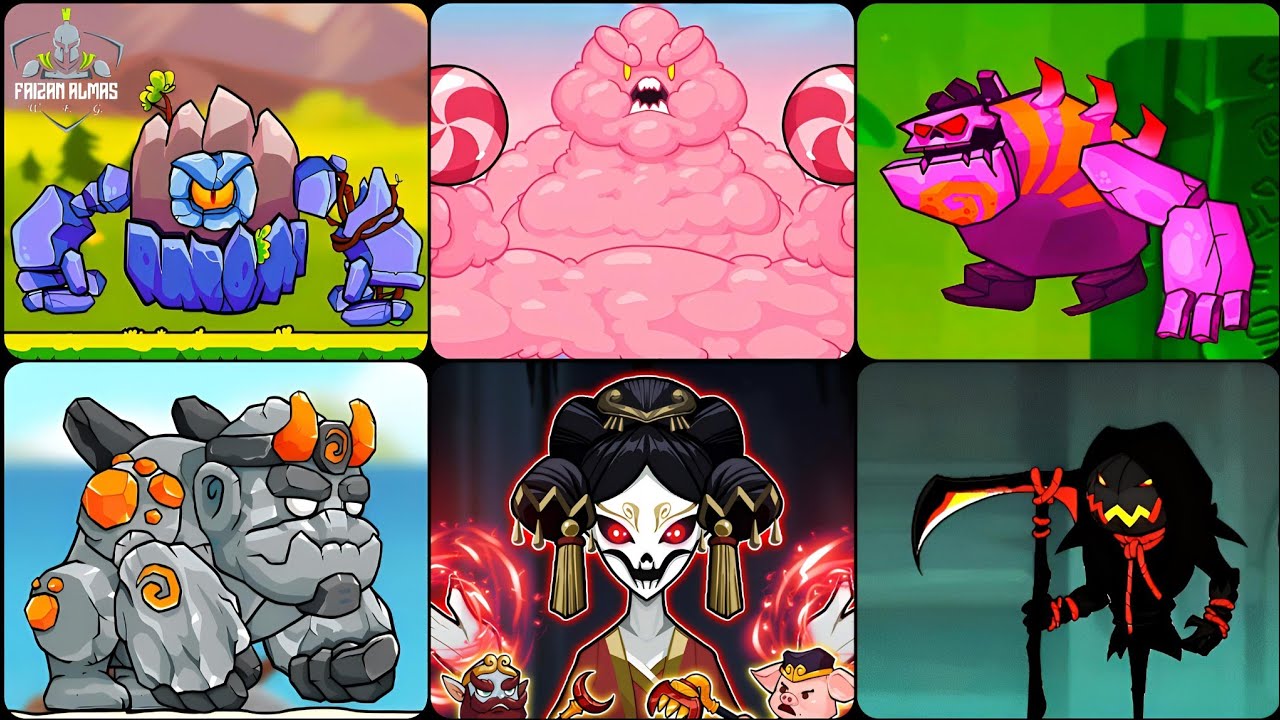 6 Epic Boss Fights in Mobile Adventure Games! | Red Ball, Monkey King ...