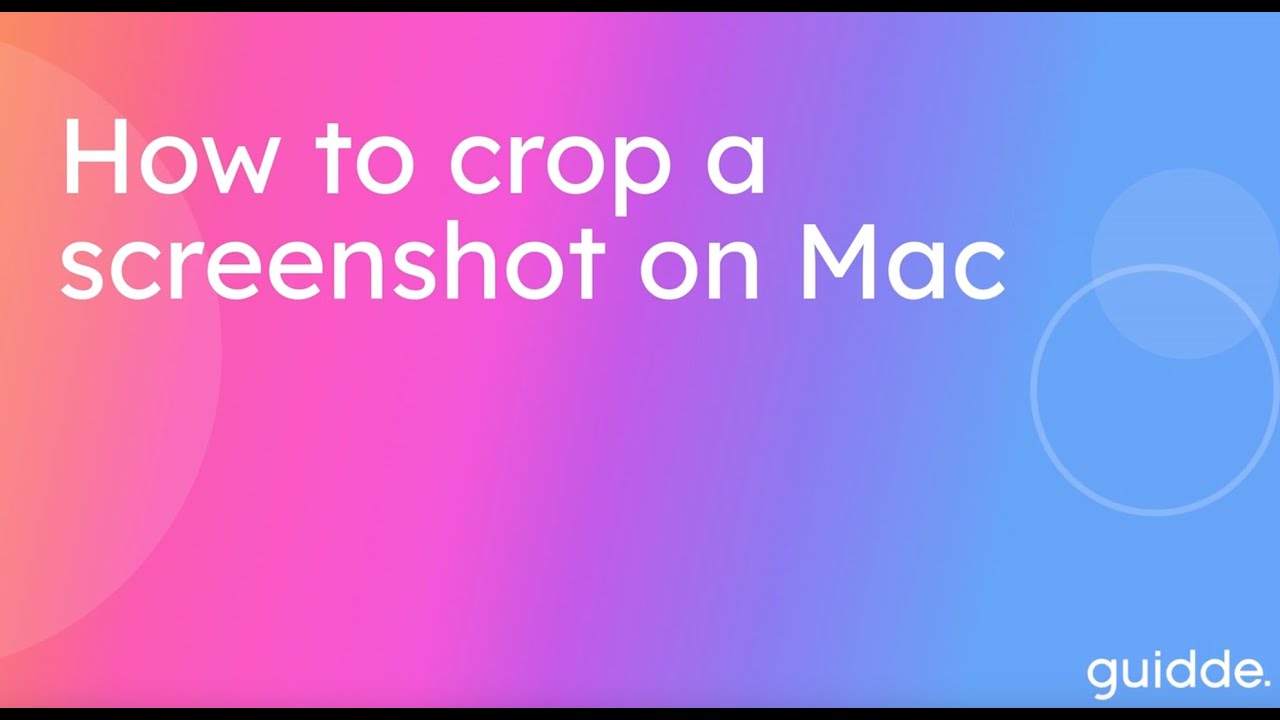 How to crop a screenshot on Mac - YouTube