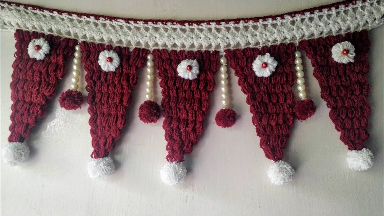 How to make Woolen toran/easy and beautiful toran design - YouTube