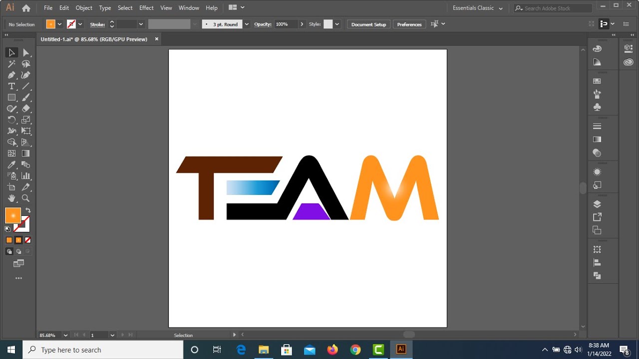 How to create Team text logo by Ethnocentric ll SR Graphics - YouTube