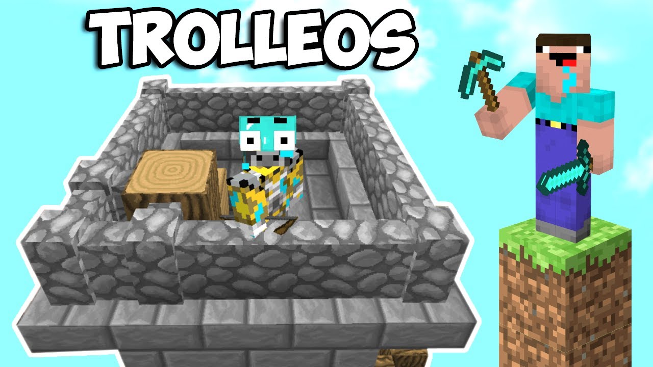 MINECRAFT pero CASTILLO TROLL con MAPA LUCKY BLOCKS 😂 - YouTube