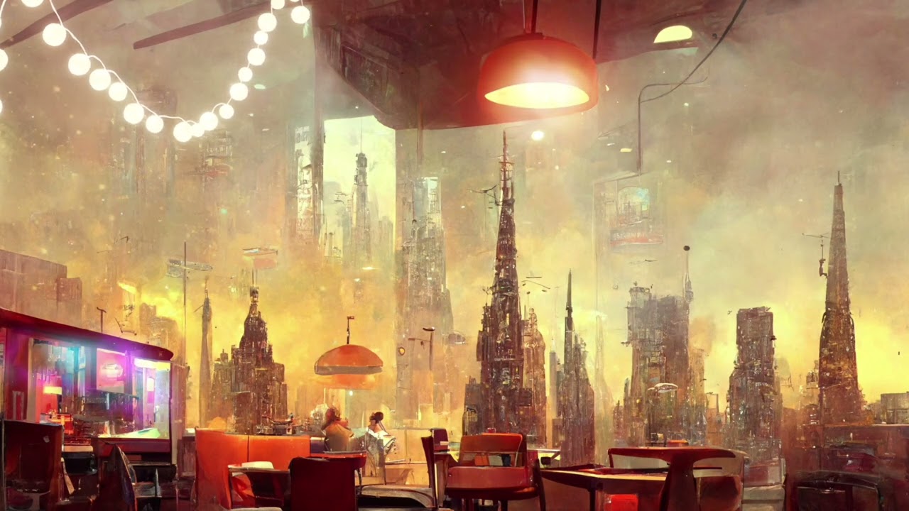 Cozy Cyberpunk Cafe - ASMR Ambiance & White Noise - YouTube