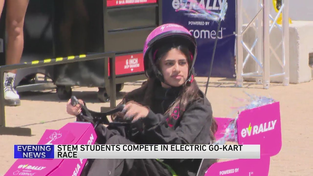 STEM students compete in electric go-kart race - YouTube