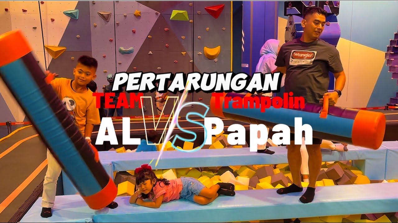 MAIN TRAMPOLIN| PERGI KE FUNIFUN | Pertarungan trampolin Kakak ...