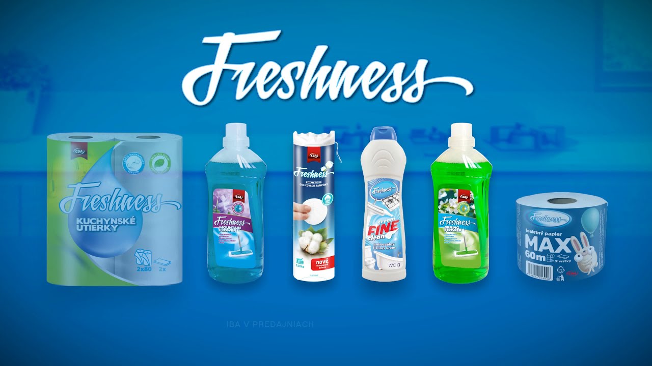 Freshness - privátna značka drogériových výrobkov CBA - YouTube