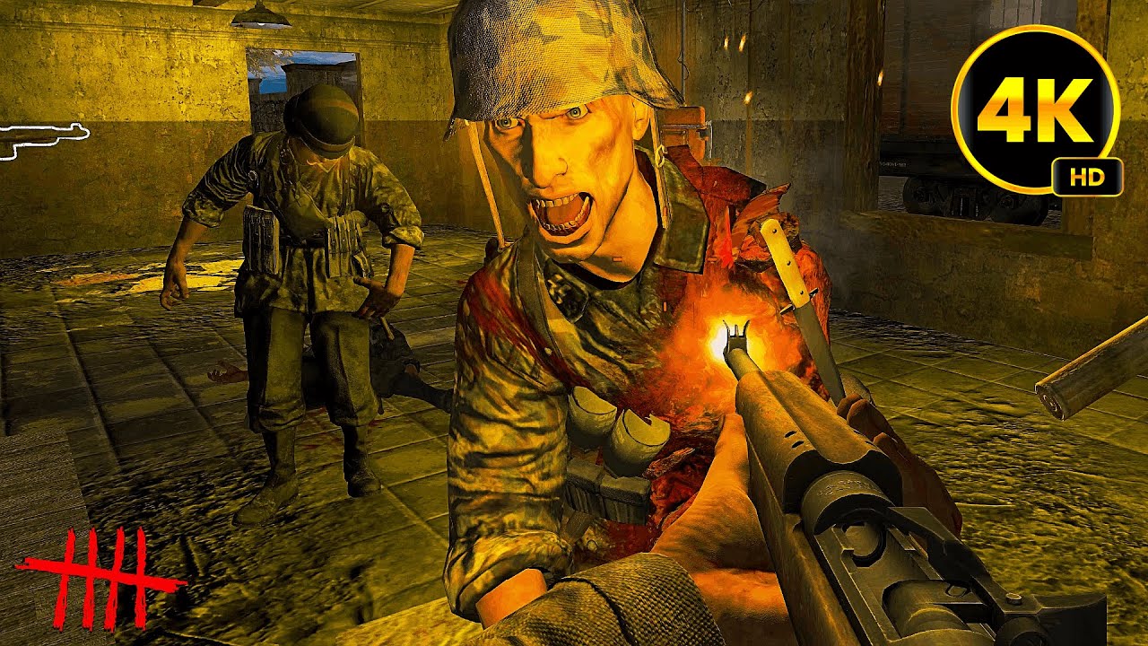 WORLD AT WAR ZOMBIES: TRAIN STATION (CUSTOM ZOMBIES) - YouTube