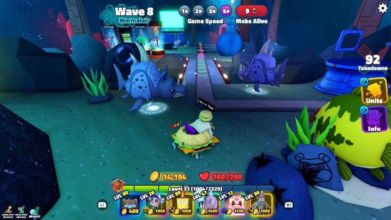 Playing raids on SpongeBob tower defence - YouTube