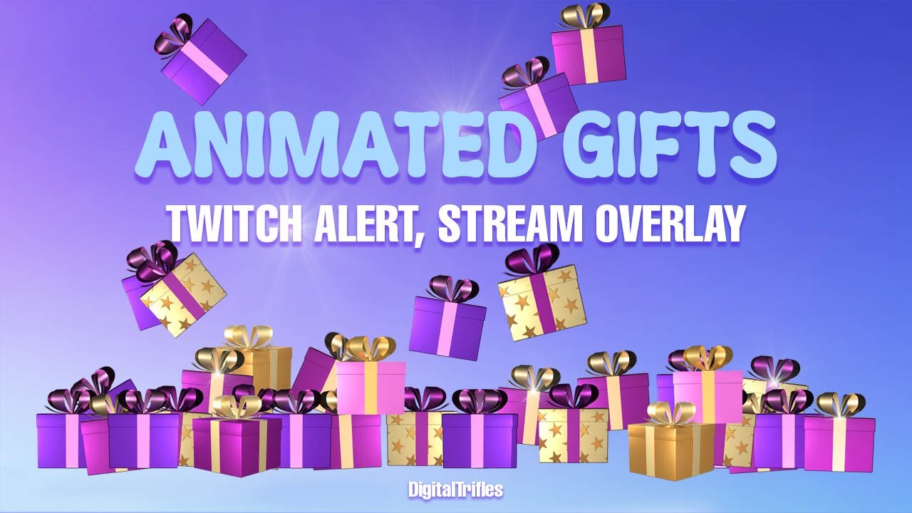 Falling Colorful Gifts, Animated Twitch Overlay and Cute Fullscreen ...