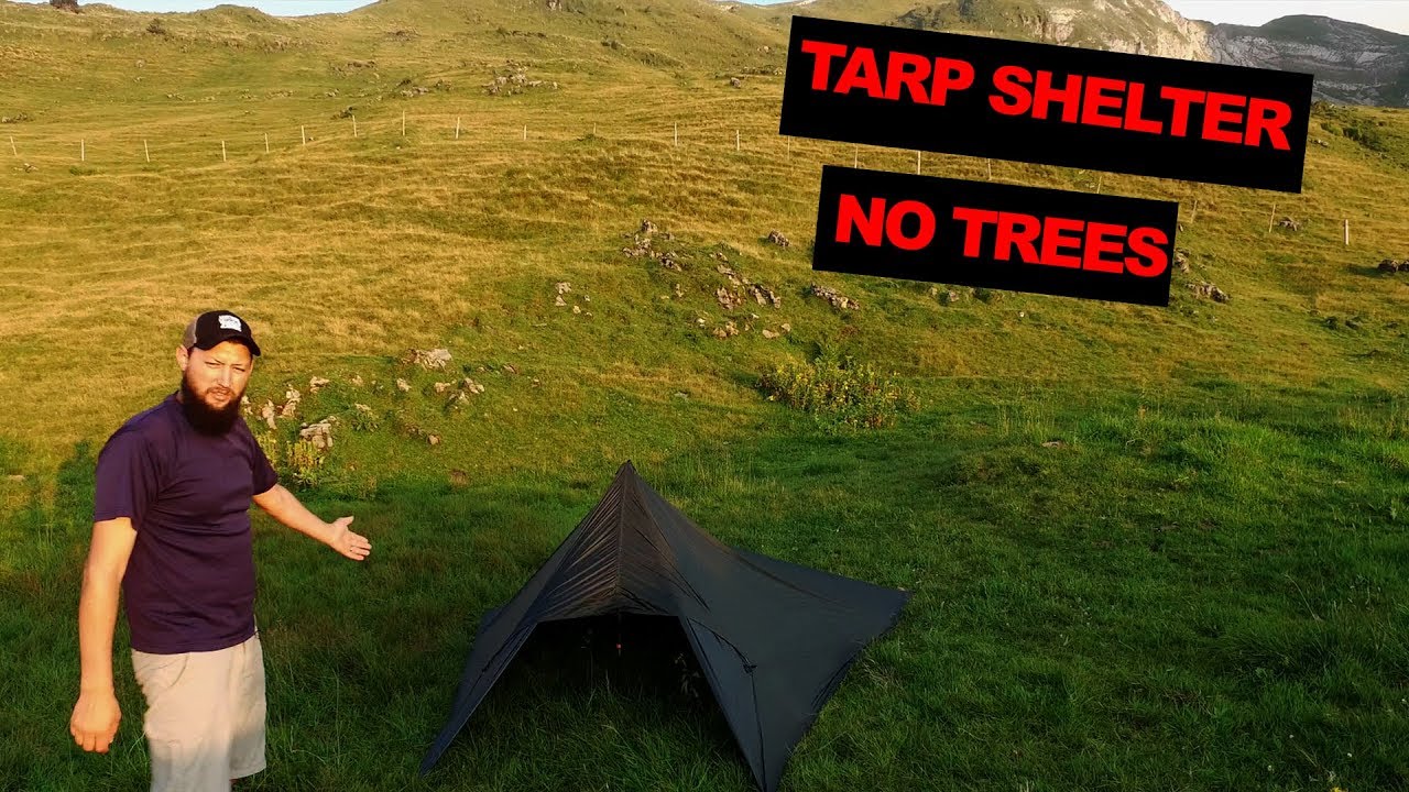 3 Tarp Set-ups without trees - YouTube
