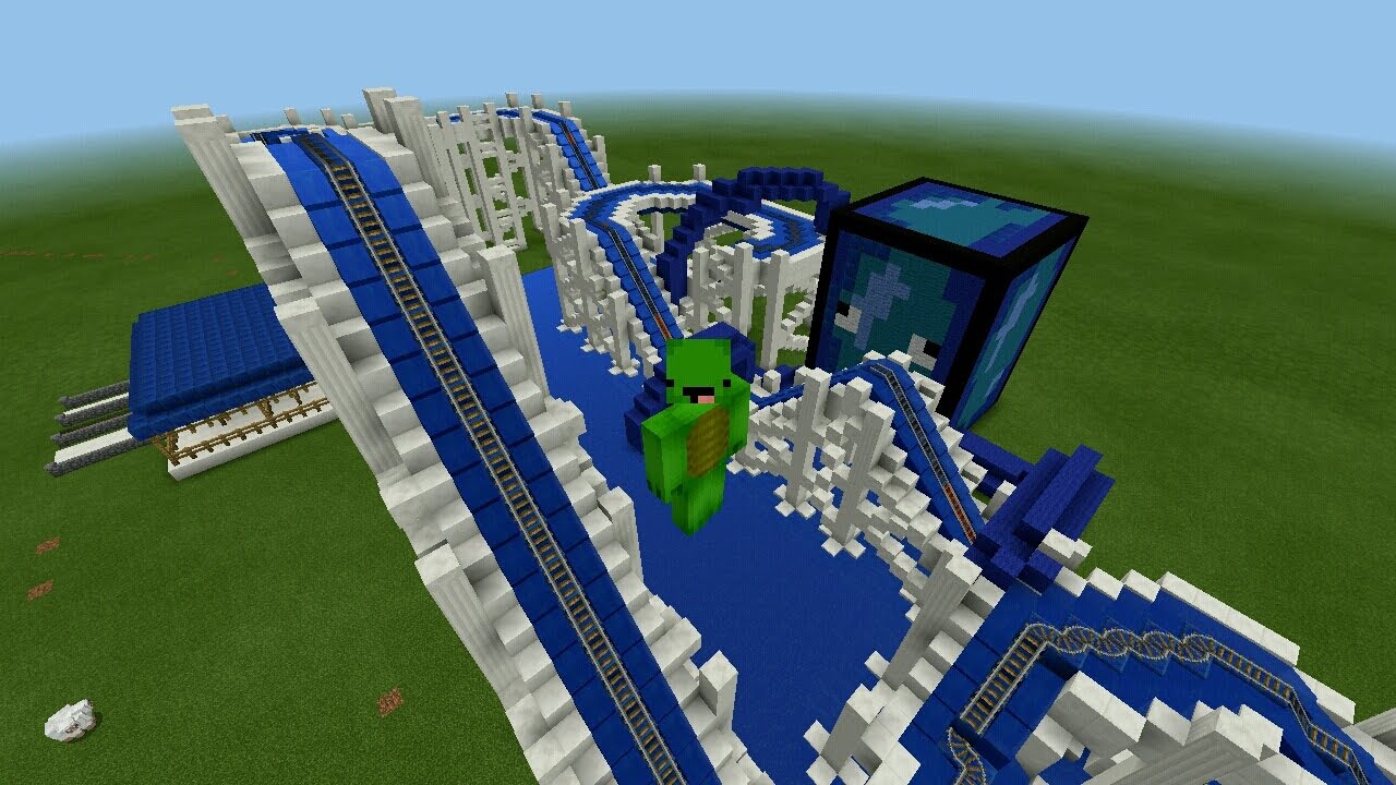 WATERWORLD Roller Coaster Map! [Minecraft PocketEdition map tour/review ...
