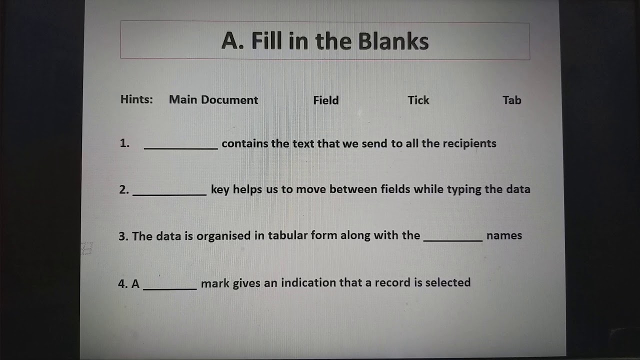 Class VI Computer Chapter-3 Using Mail Merge - YouTube