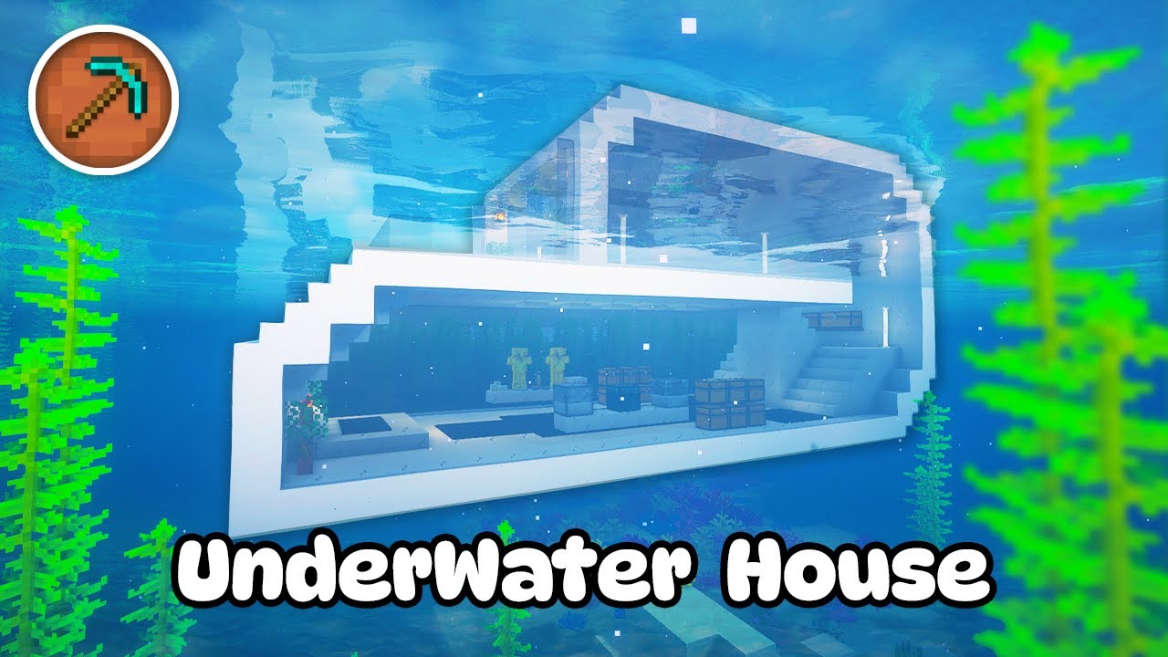 Easy Underwater Modern House 💦 How to build a Modern House in Minecraft ...