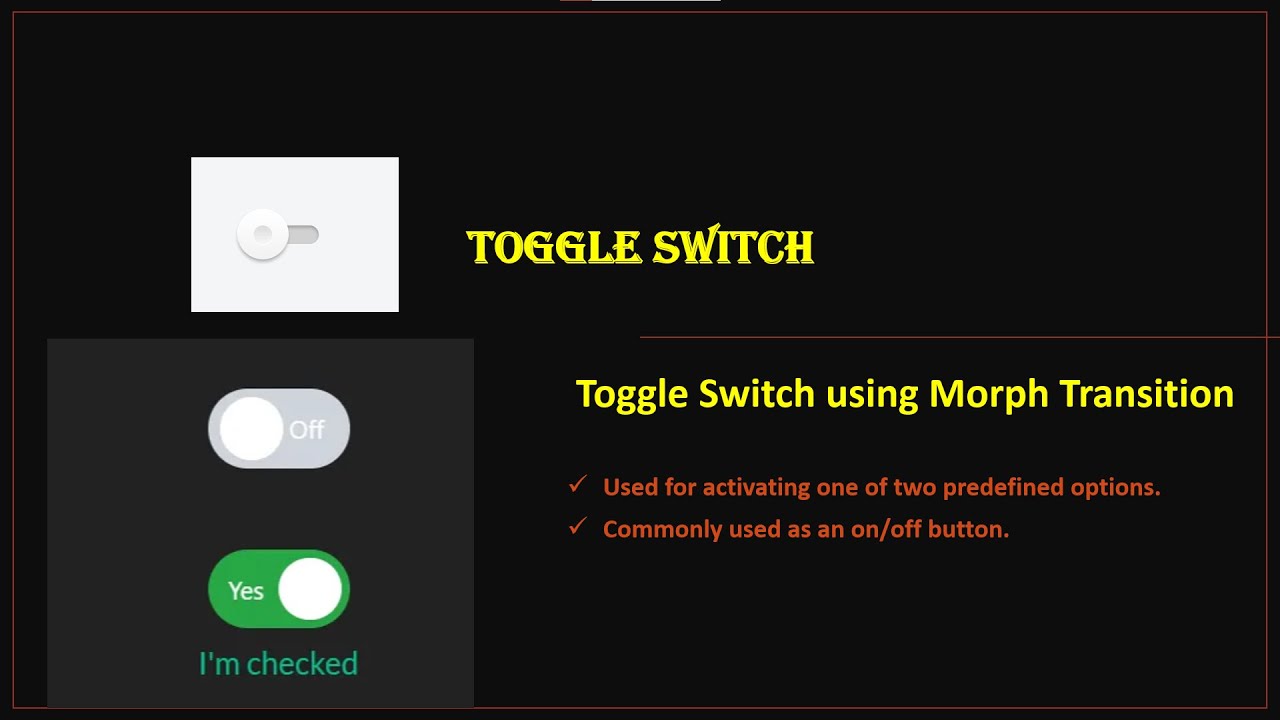 Toggle Switch Button Using Morph Transition in PowerPoint - YouTube