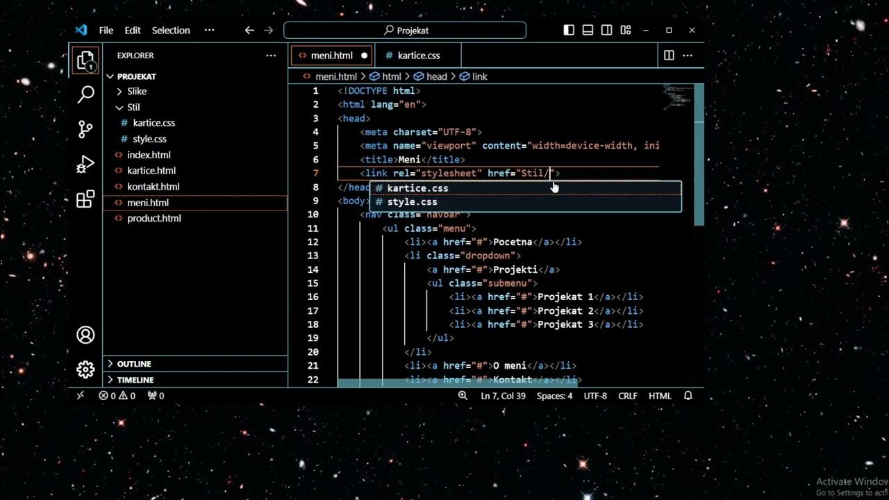 Kako napraviti animirani padajući meni sa HTML-om i CSS-om - YouTube