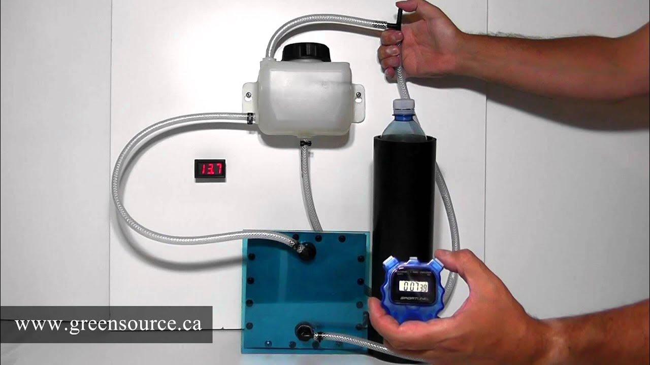Hydrogen HHO Generator flow test - YouTube