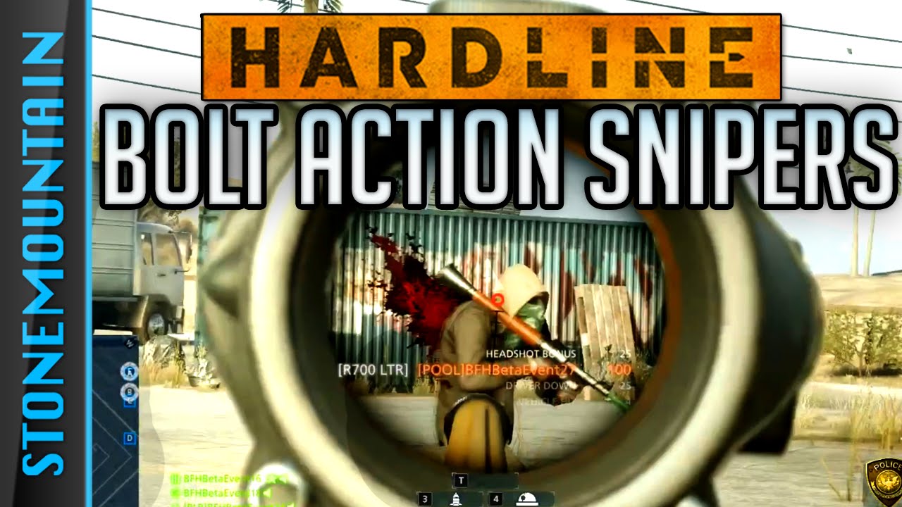 Battlefield Hardline Sniper Gameplay - All Bolt Action Snipers ...