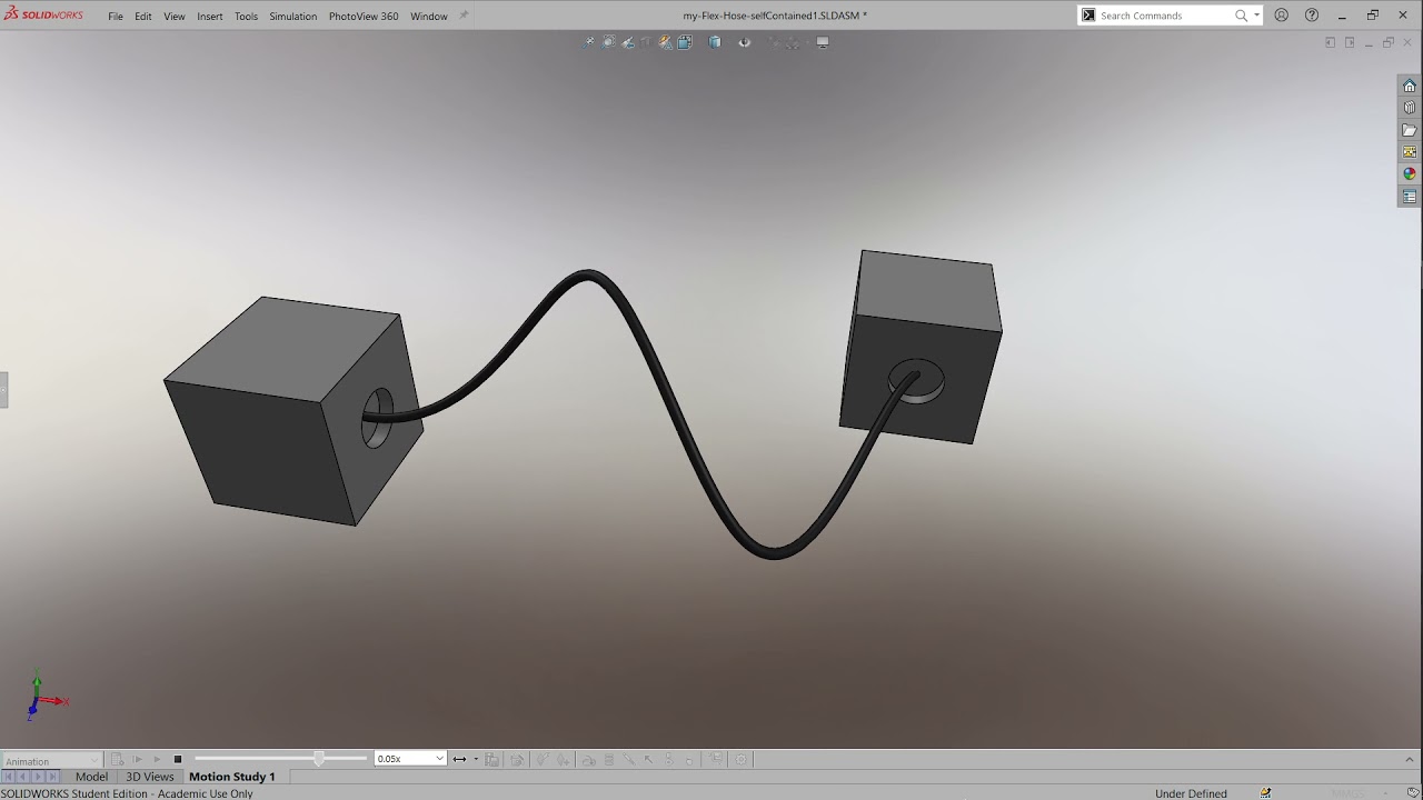 Flexible Cable Wire Hose Pipe Bend Motion Animation SolidWorks First flexible-cable-wire-hose-pipe-bend-motion-animation-solidworks-first