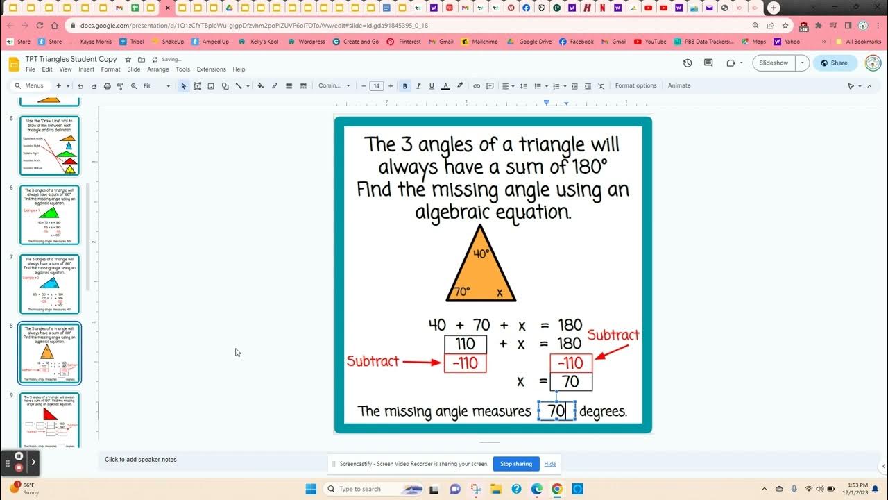 Triangles - Classifying and Finding the Missing Measurement - YouTube