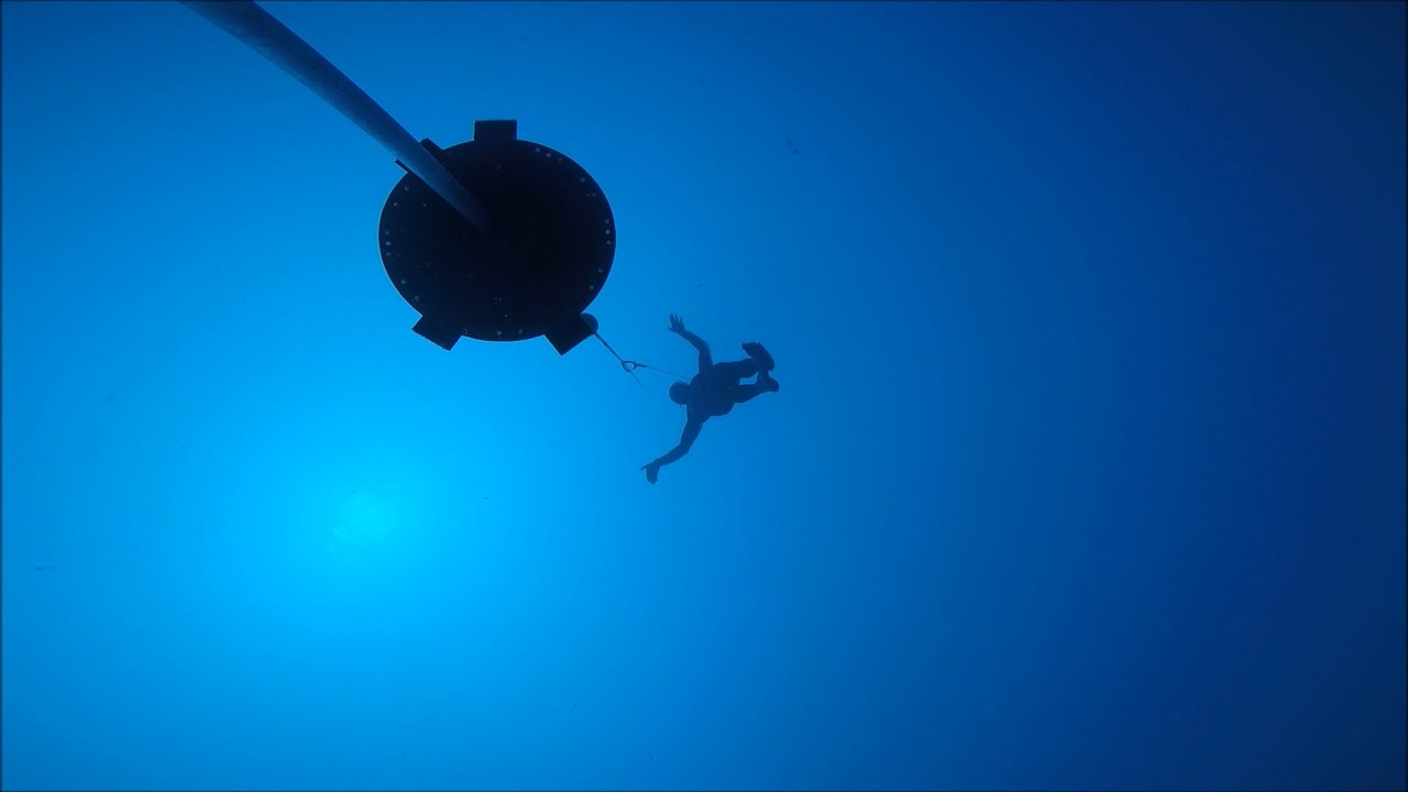 Freediving CNF Record by Carlos Coste - 69m in Bonaire, 2016 - YouTube