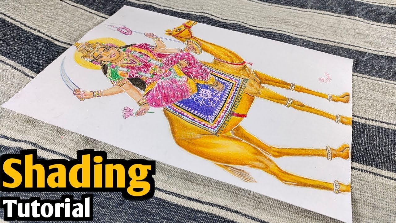 dasha mata drawing|dasha maa drawing|Shading Tutorial - YouTube