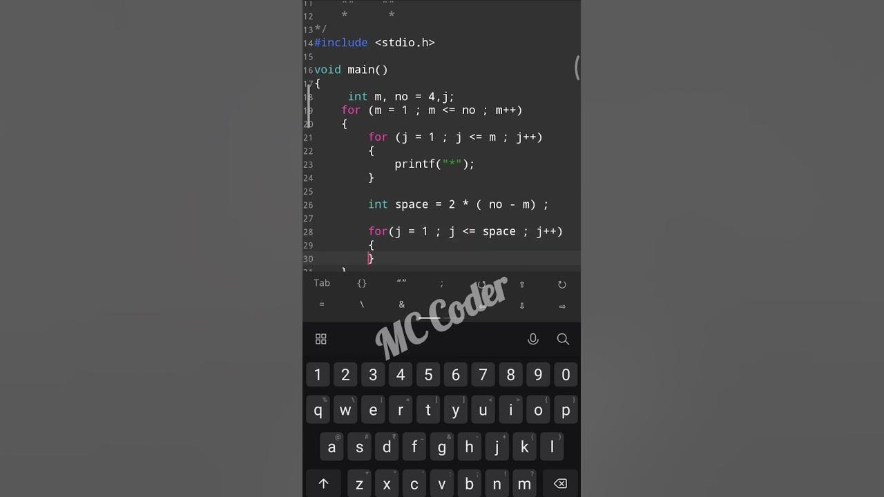 Learn how to print butterfly star pattern in c | advanced c program ...